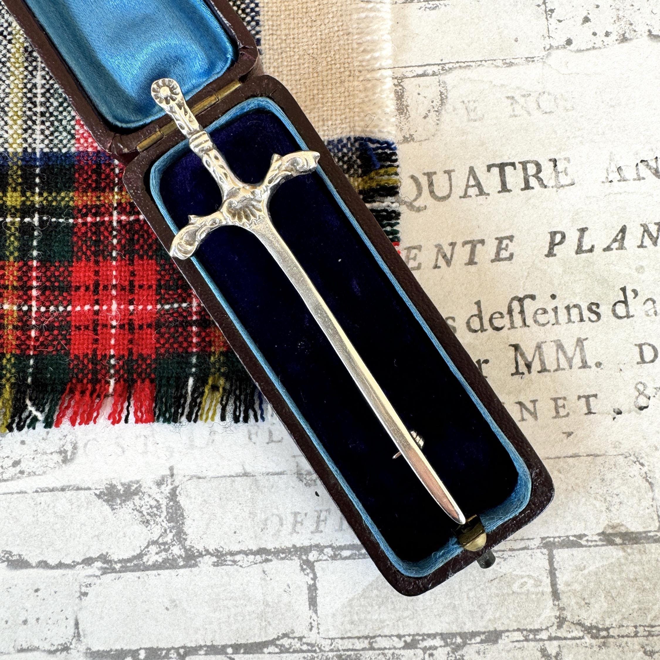 Vintage Scottish Silver 'Sword of State' Kilt Pin, Robert Allison ...