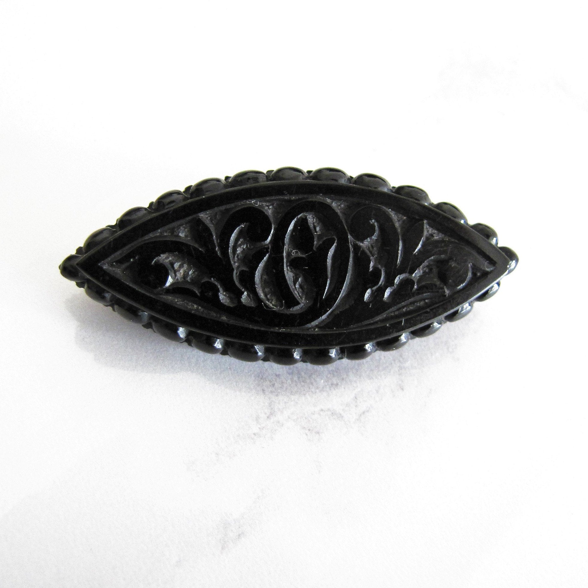 Victorian Whitby Jet Mourning Brooch. – Mercy Madge