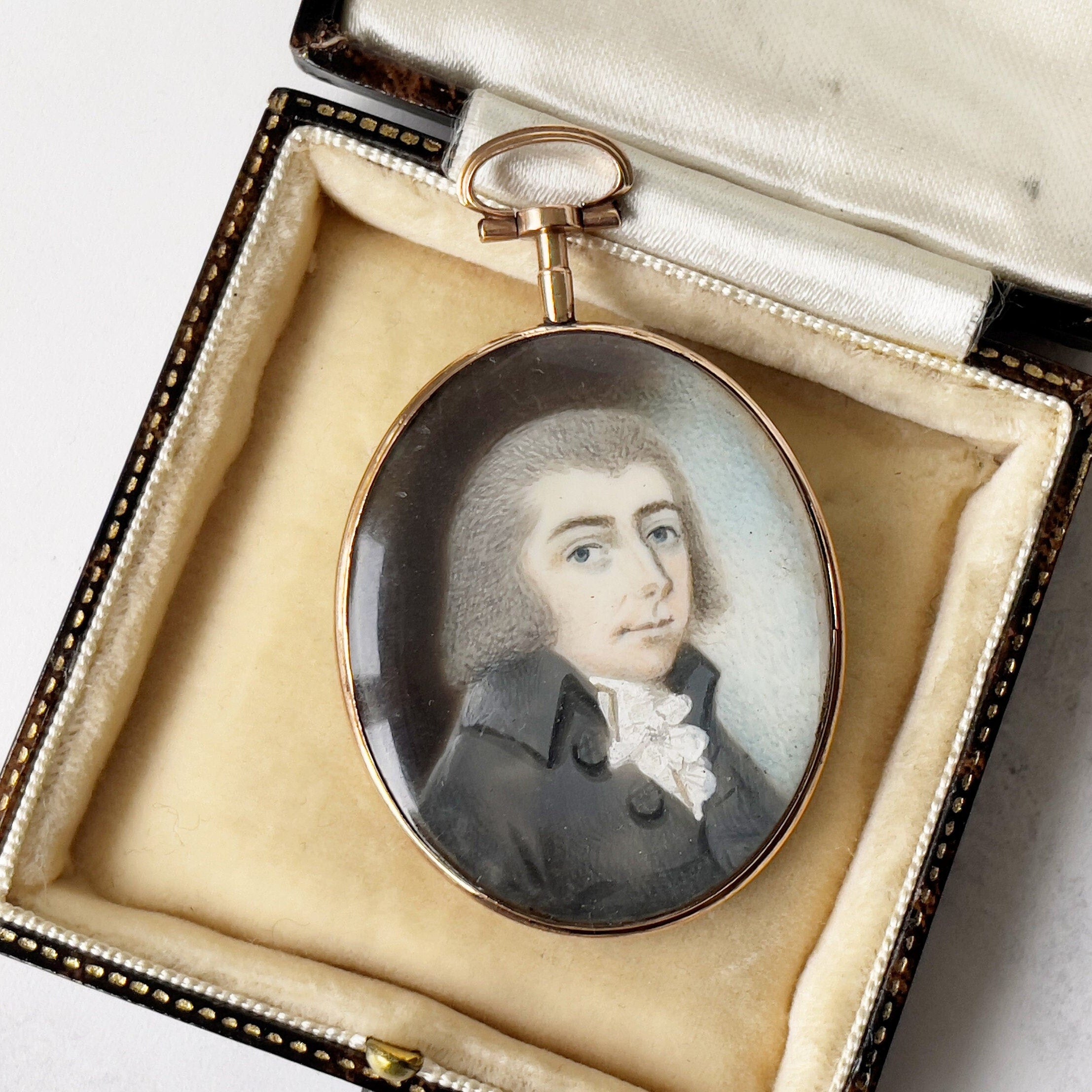 Antique Georgian 18ct Gold Portrait Miniature Locket – Mercy Madge